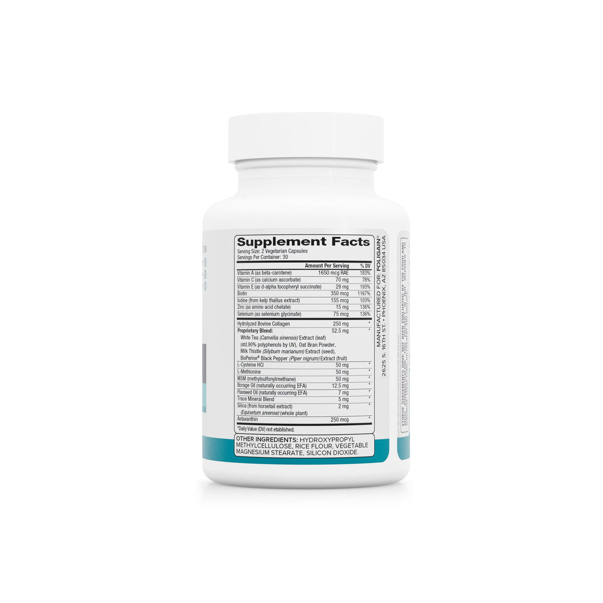 FOLIGAIN TOTAL CARE Supplement for Thinning Hair, Skin & Nails 60 Vege