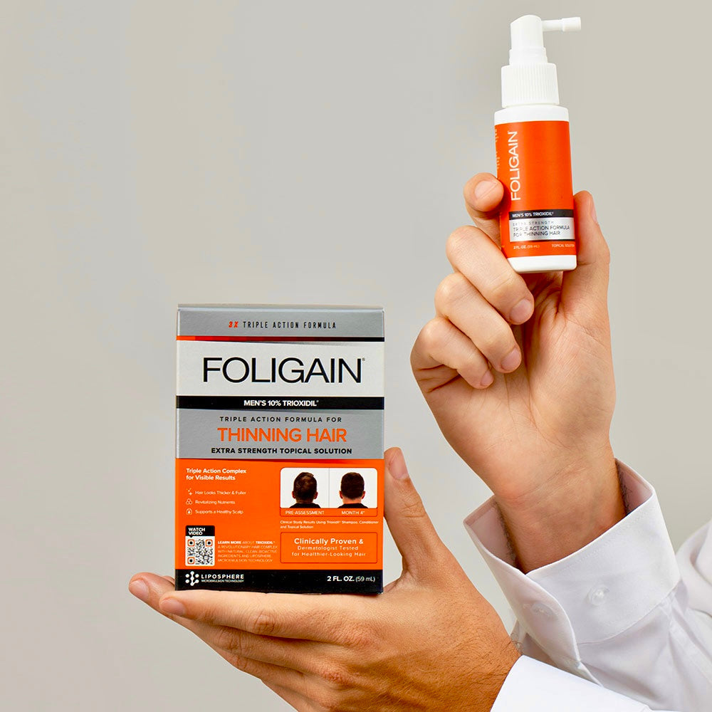 FOLIGAIN® Triple Action Complete Formula For Thinning Hair For Men 10%